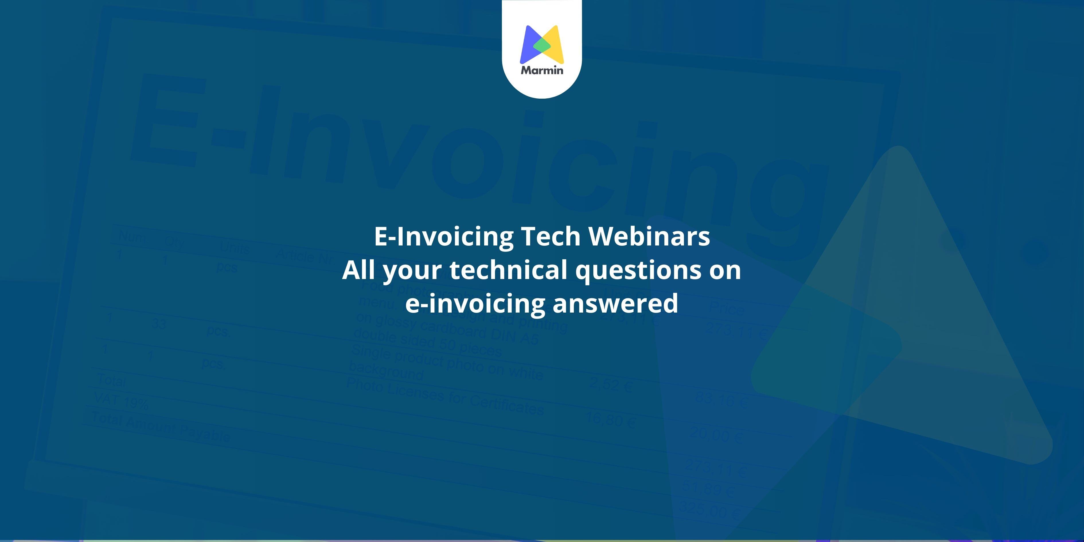E-Invoicing Tech Webinars | Marmin Technologies